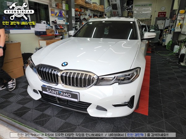 인천 / 인천 BMW320i 투어링 아이나비 QXD7000 블랙박스 장착+ 엠피온 SET-200 하이패스단말기 설치 / 서구.계양.부평 – 오카네비