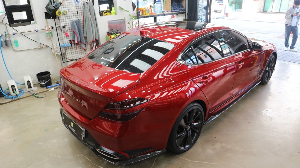 블레이징 레드 제네시스 G70 튜닝? 블랙 PPF 루프스킨 먼저 하세요! / 용인시 기흥구 농서동 | 오늘의카 - 튜닝,정비 시공후기 모음 앱