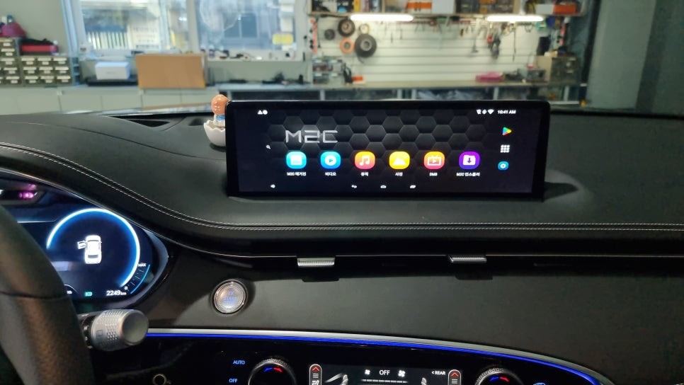 인천 / 제네시스 GV70 EV M2C-200A 셋탑형 안드로이드 올인원 설치 / 서구.계양.부평 – 오카네비